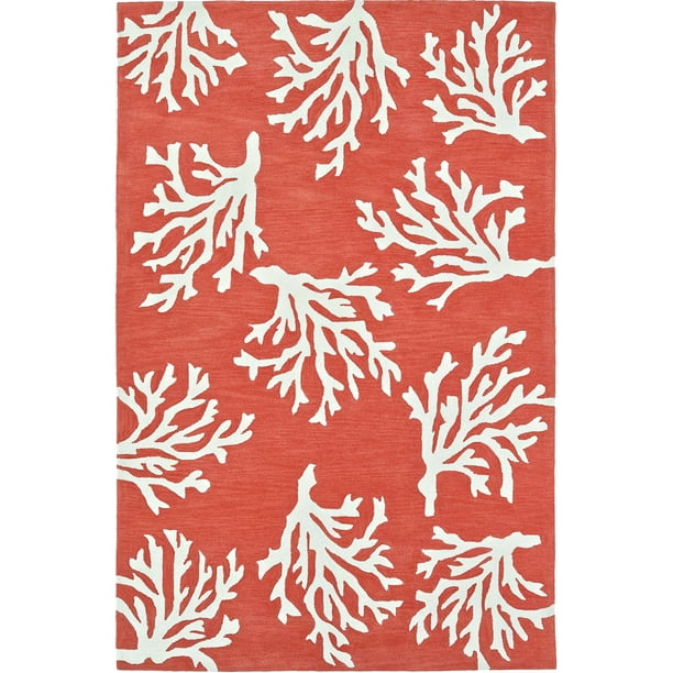 Addison Beaches Coastal Coral Coral Reef Area Rug - Walmart.com ...