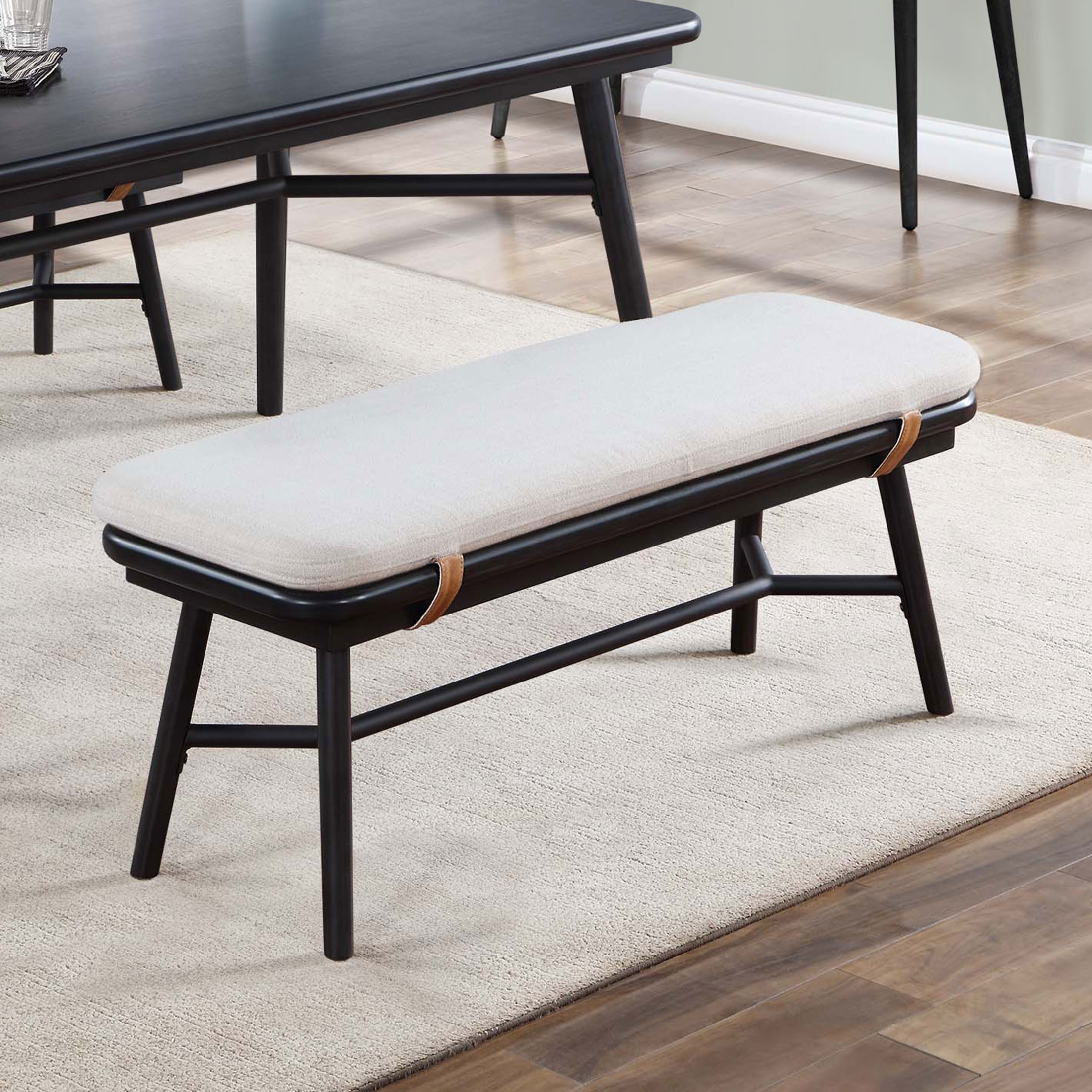 Better Homes & Gardens Springwood Dining Bench, Charcoal Finish ...