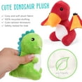BenBen Mini Dinosaur Plush Toys for Toddlers, 5Pcs Set with Egg Bag ...
