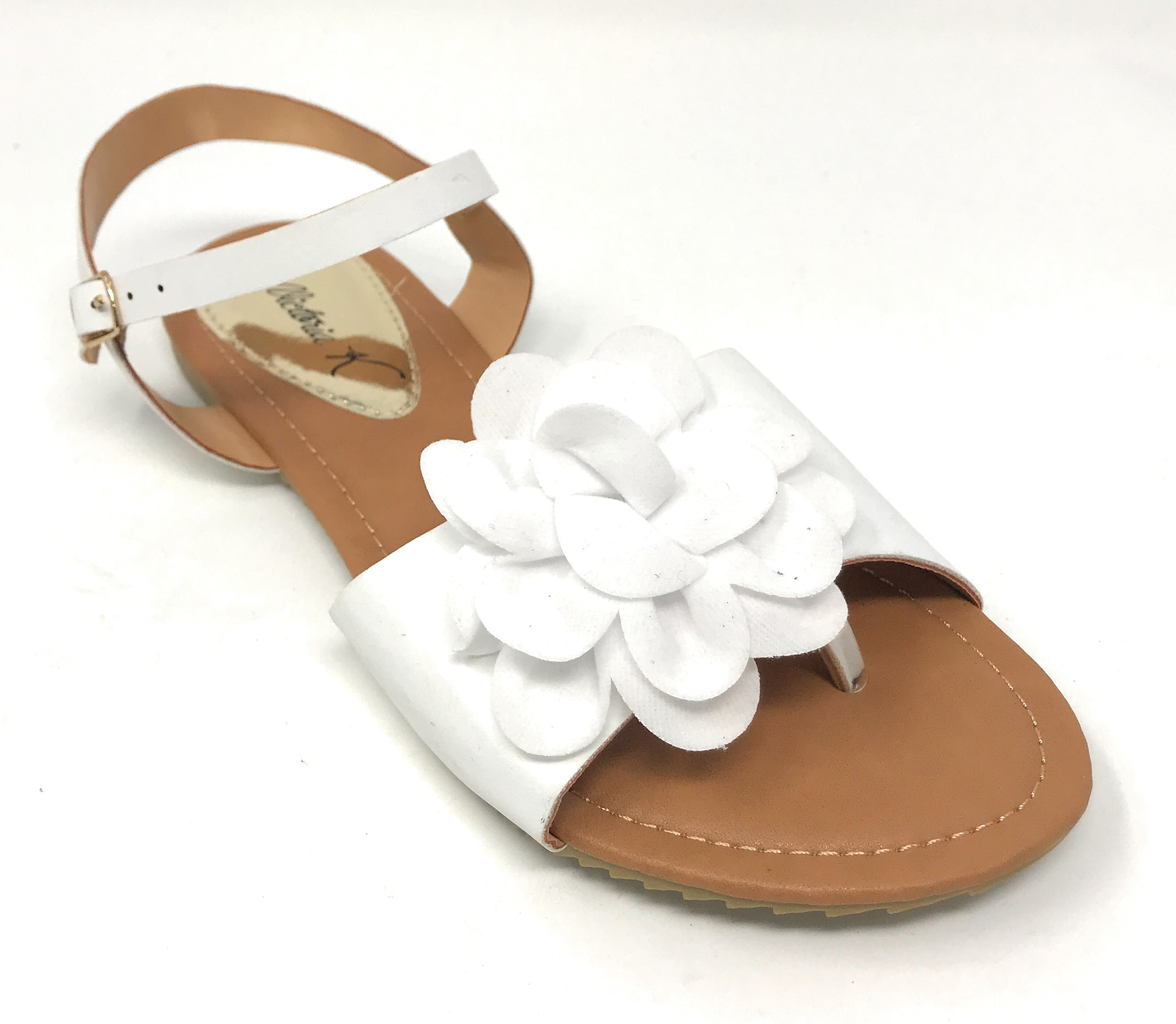 Victoria K Women's Solid Flower Sandals - Walmart.com
