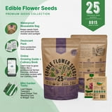 Organo Republic - 25 Edible Flower Seeds Varieties - 8,000+ Non GMO Heirloom Garden Seeds ...