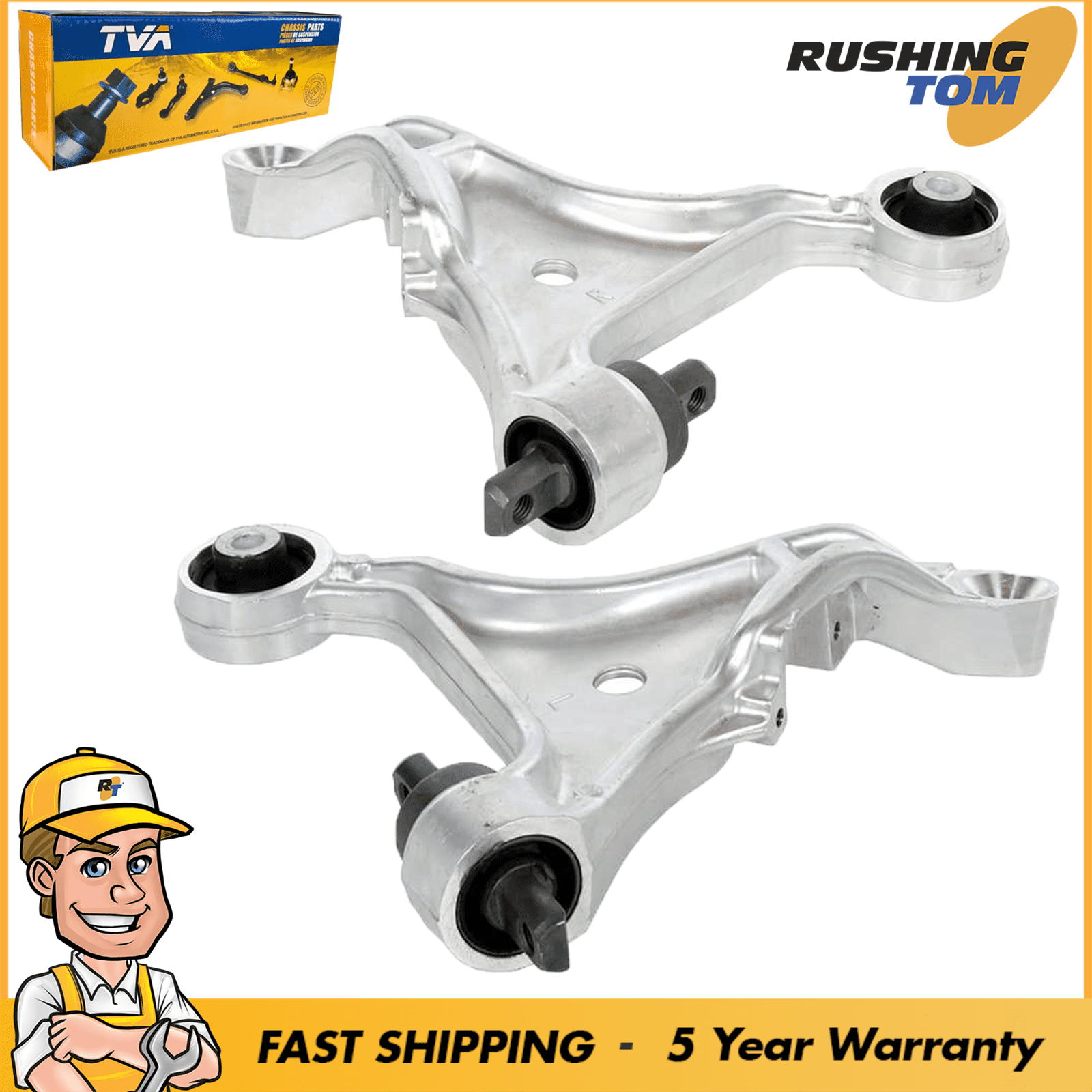 Front Left & Right Lower Control Arm fits Volvo S60 V70 with 5 Year ...