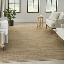 Nourison Natural Jute Solid Natural 7' x 10' Area Rug (7x10) - Walmart.com