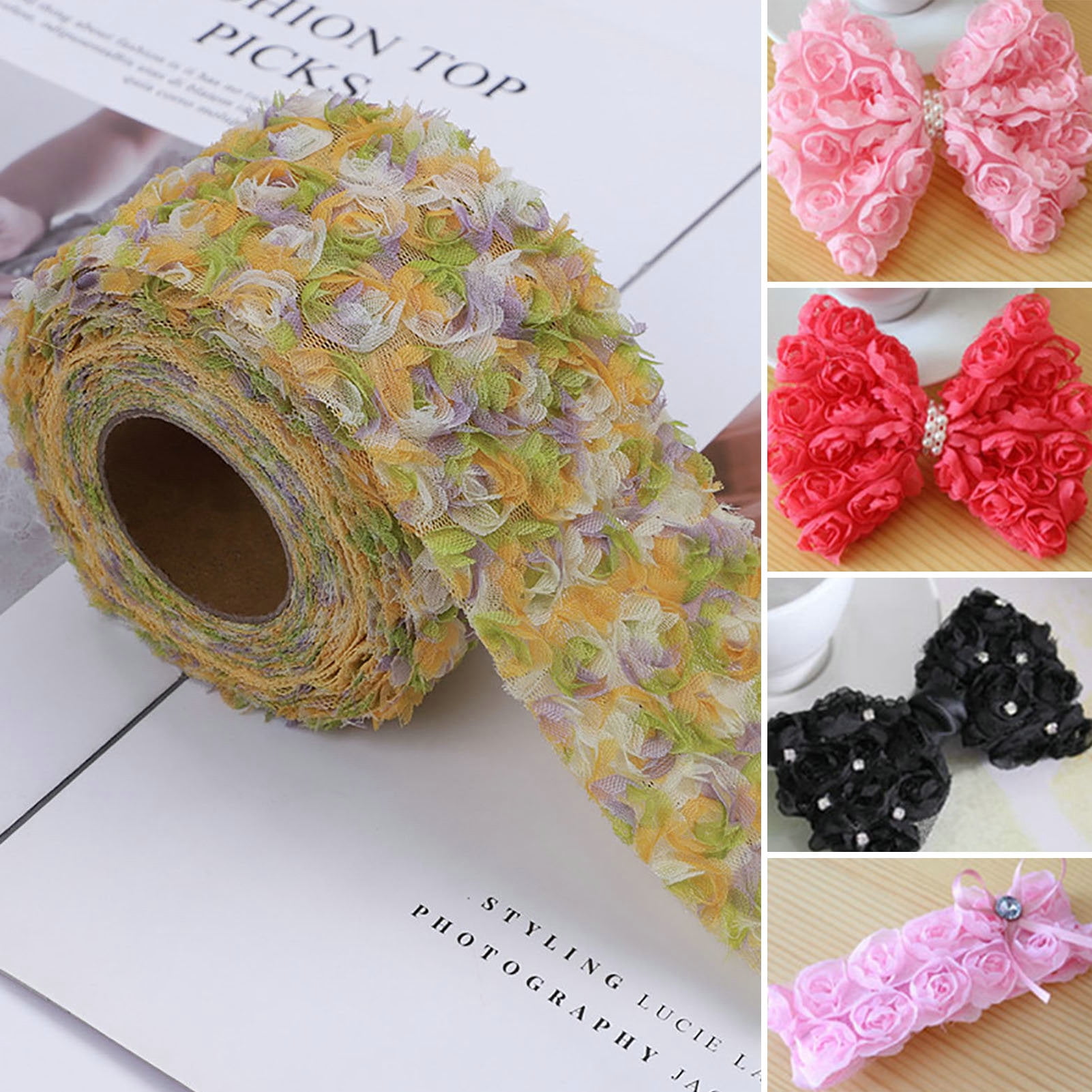 Travelwant Sheer Chiffon Ribbon Organza Satin Ribbon Transparent ...