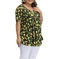 Plus Size Tops for Women Short Sleeve Buttons Up Blouses Flowy Floral ...