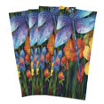 Wobogo Dragonfly Floral Breeze Kitchen Towel 1 Piece Large Cotton ...