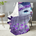 Cat Heart Butterfly Pattern Flannel Throw Blanket. Cozy All Season ...
