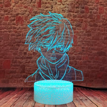 My Hero Academia Shoto Todoroki 3D Illusion Night Light MHA LED Anime ...