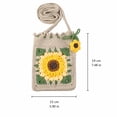 2026 Crochet Crossbody Purse Sunflower Phone Bag Handbag Handmade ...