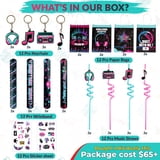 60Pcs Music Party Supplies Set: Treat Bag, Straw, Keychain, Wristband ...