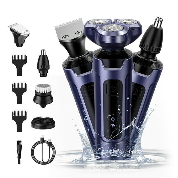 Sejoy Men's Electric Shaver, 5 in 1 Rotary Razor Trimmer, Cordless ...