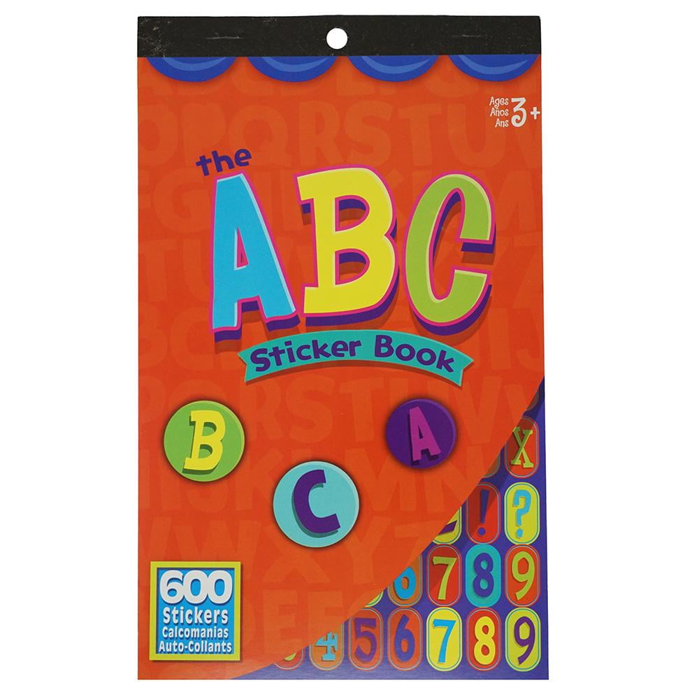 ABC & Numbers Craft Sticker Book Assortment, 600-Piece - Walmart.com ...