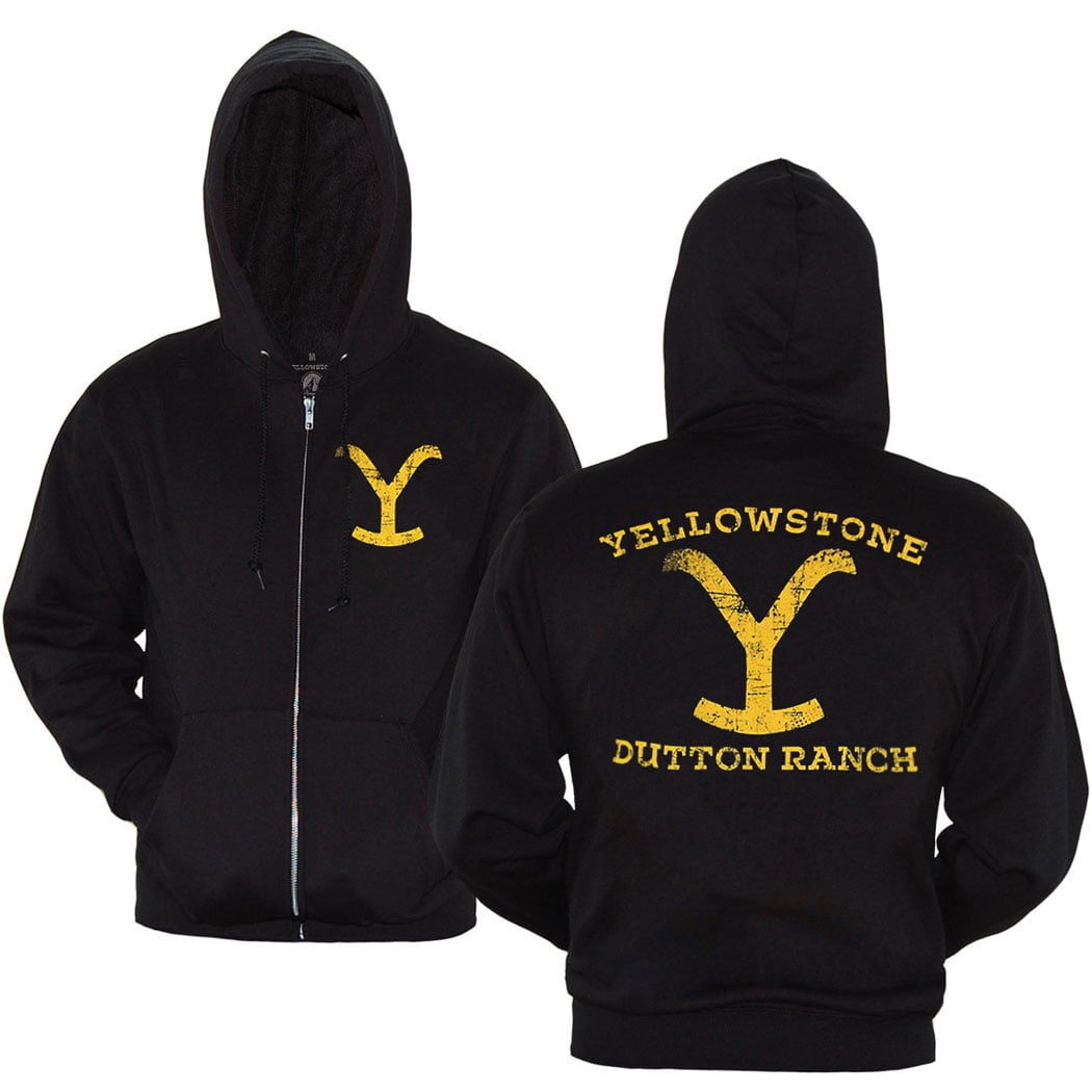 Yellowstone Dutton Ranch Logo Zip-Up Hoodie - Walmart.com