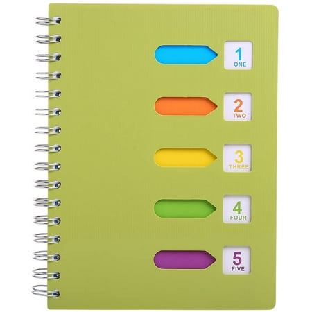 5 Subject Notebook, A5 Notebooks and Journals Spiral Bund, Wide Ruled ...