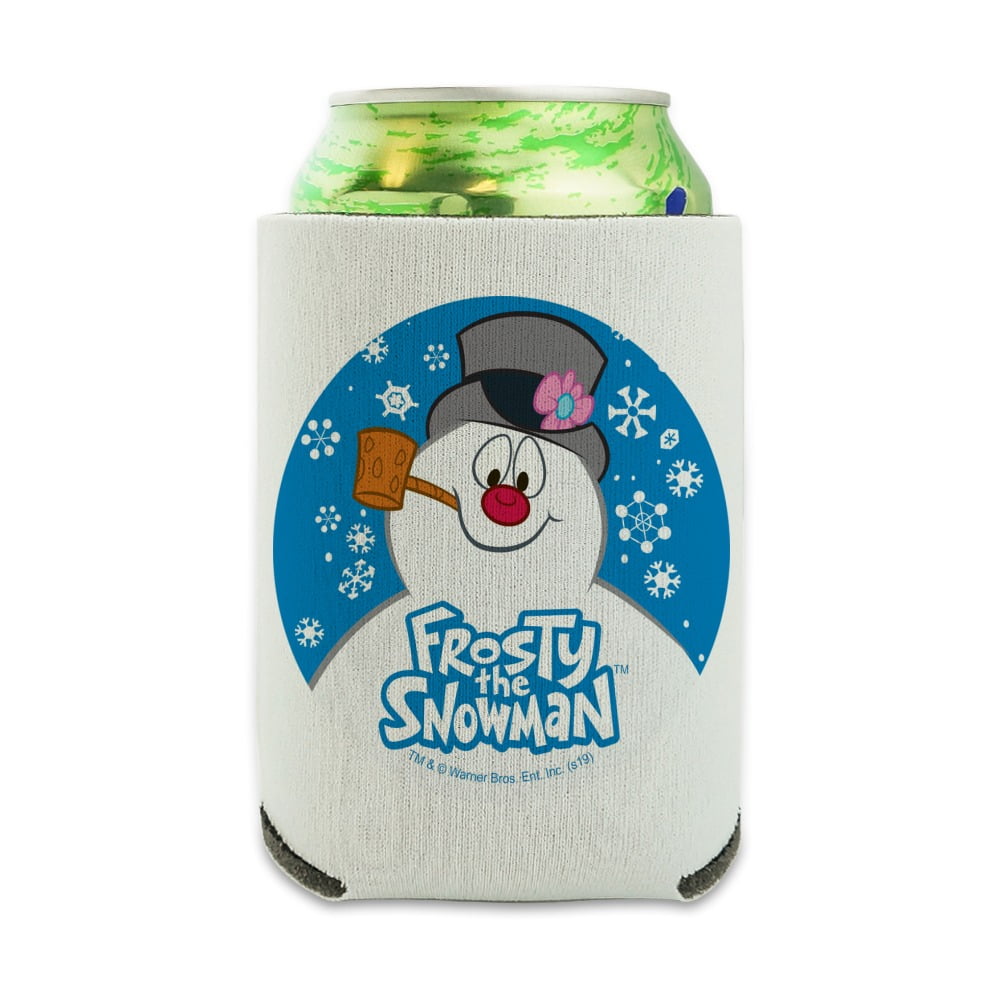 Frosty the Snowman Snowing Can Cooler - Drink Sleeve Hugger Collapsible ...
