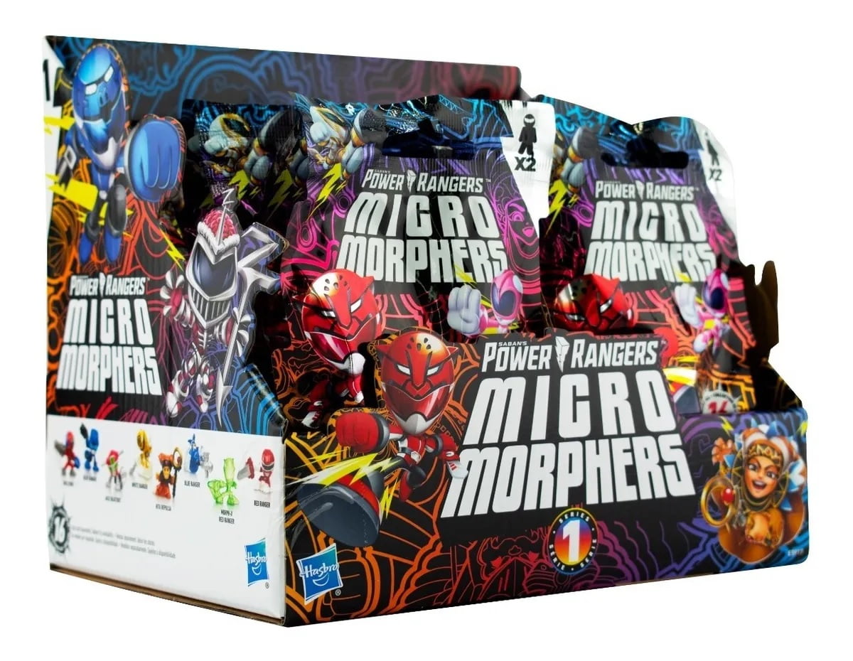 Power Rangers Micro Morphers Caja Con 24 Sobres Serie 1 Power Rangers ...