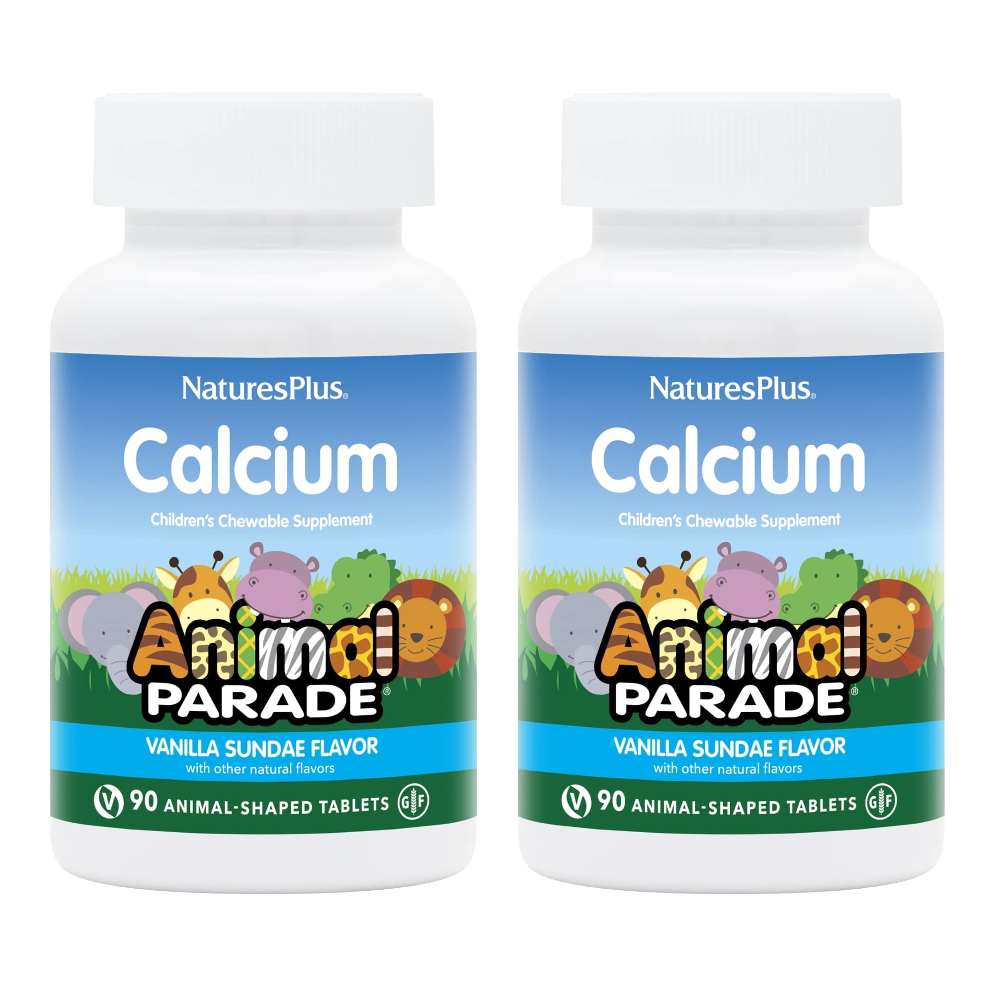 Suplemento NaturesPlus Animal Parade Calcium 90 comprimidos x2 | Bodega ...