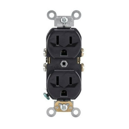 Leviton 0BR15-0ES Leviton 15 amp Black Duplex Grounded Receptacle ...