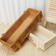 Outdoor Wooden Rectangle Herb Container - Trough Box Plant Bed Wood ...