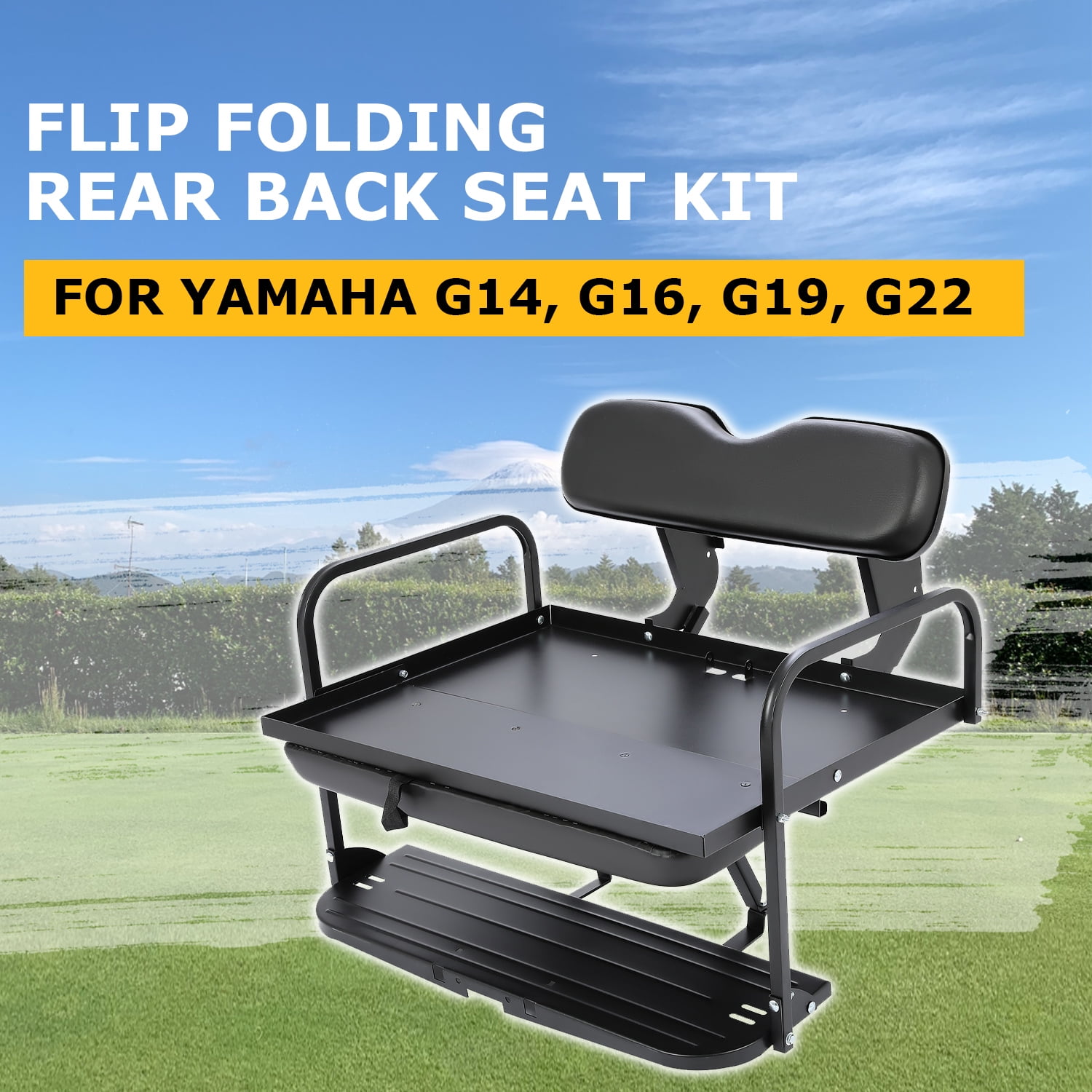 Kojem Golf Cart Rear Seat for Yamaha G14 G16 G19 G22 Flip Folding Rear ...