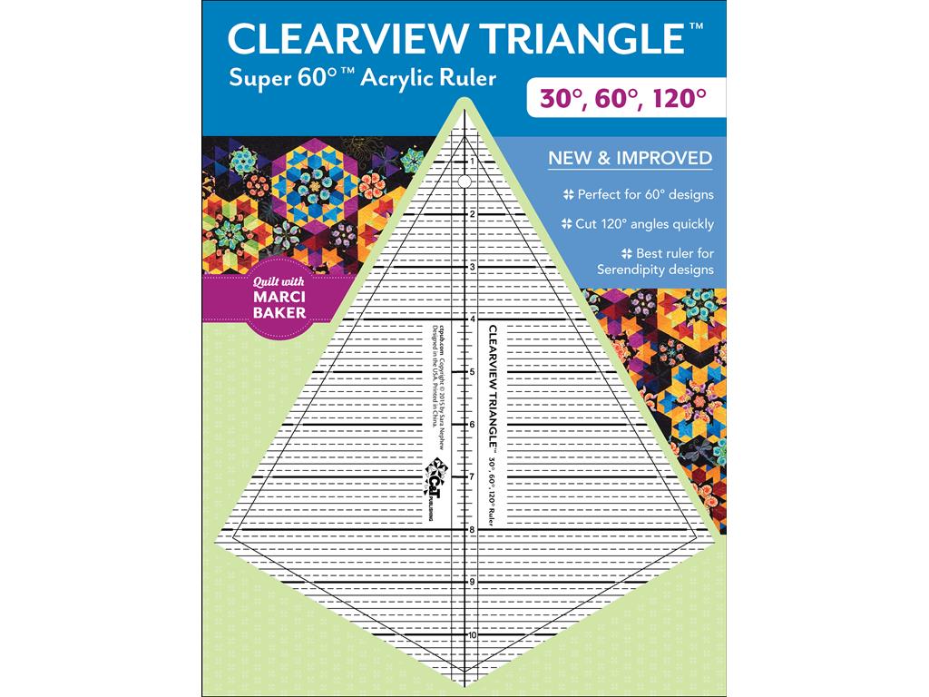 CTP Ruler Clearview Triangle 30, 60, 120 Degree - Walmart.com