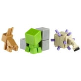 Minecraft Mini Figure 3pk Sneaky Creeper, Rabbit & Elder Guardian ...