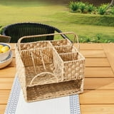 Better Homes & Gardens Resin Rattan All-in-one Serving Caddy, Beige ...