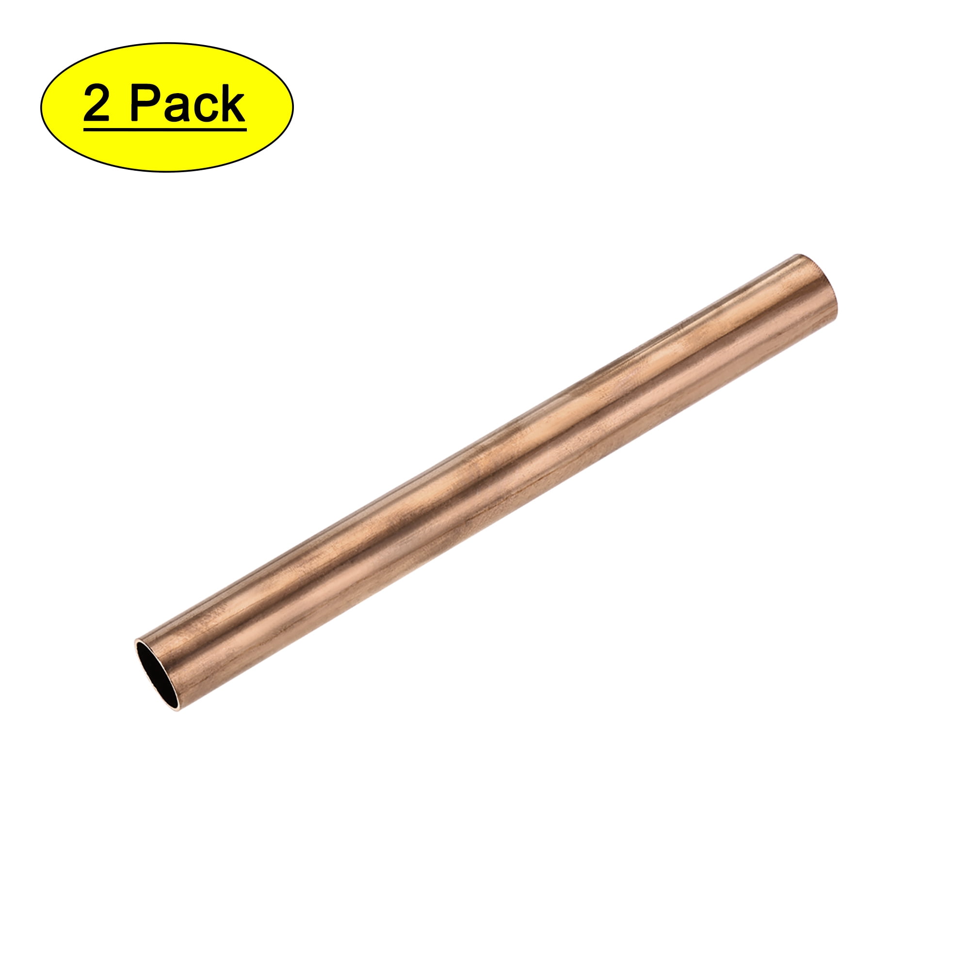 Uxcell 20mm OD 1mm Wall Thickness 200mm Length Copper Round Tube 2 Pack ...