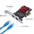 3X Dual-Port PCIe Gigabit Network Card 1000M PCI Express Ethernet Adapter with 82576 Two Ports ...
