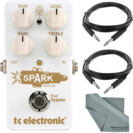 TC Electronic Spark Booster and Accessory Bundle with Xpix Pro 1/4 TRS ...