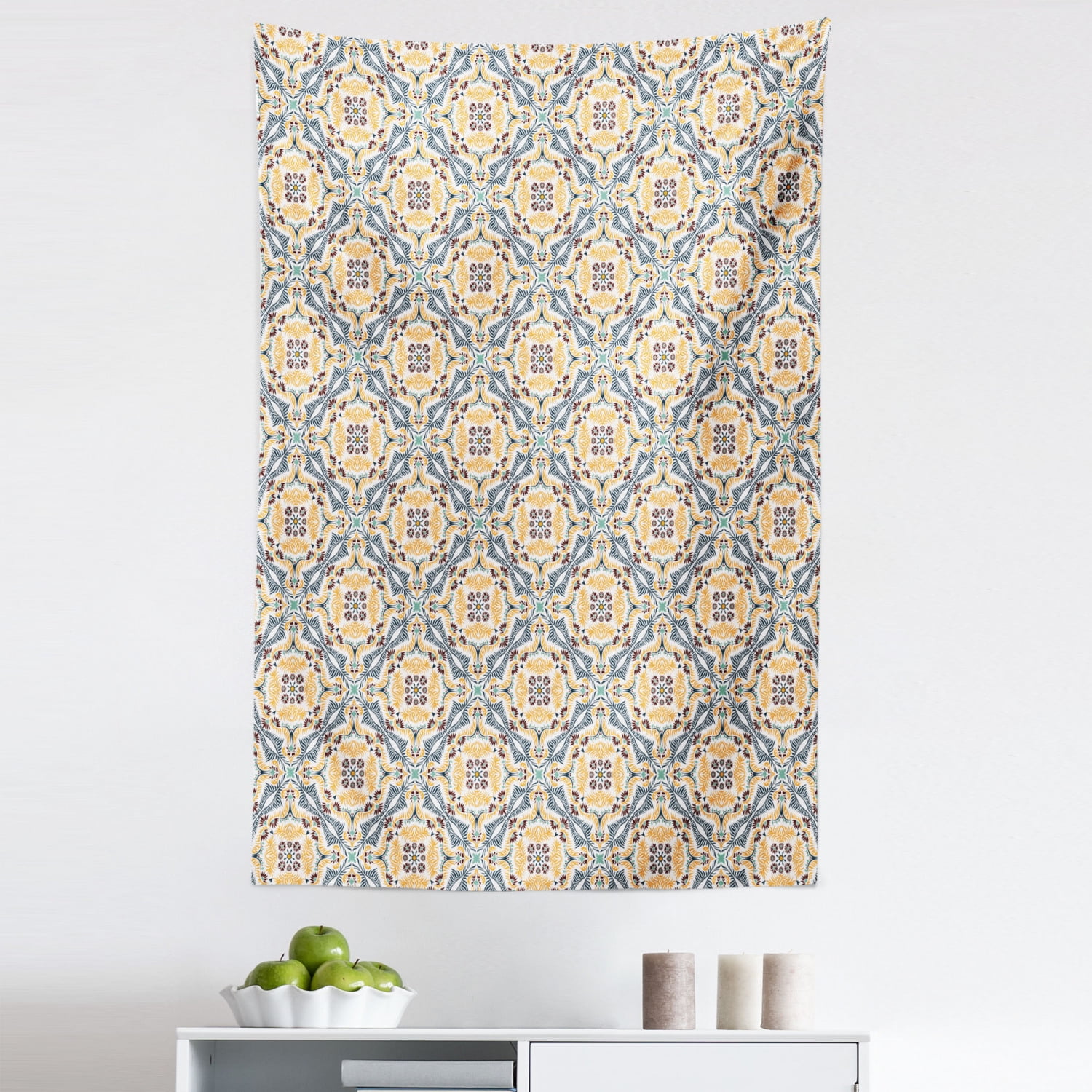 Spanish Tapestry, Floral Repetitive Pattern Spring Print Flourish ...