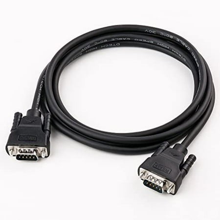 DB9 to DB9 RS232 Serial Cable Male to Male Null Modem Cord Cross TX RX ...