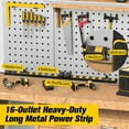16 Outlet Long Power Strip, 4FT Heavy Duty Power Strip with 4800J Surge ...