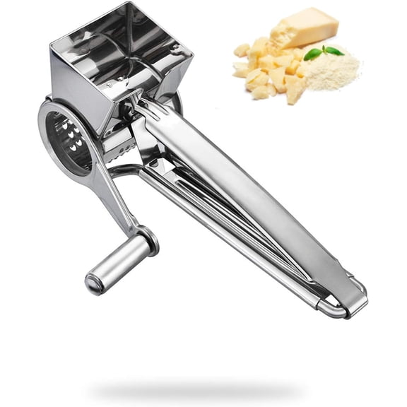 Miumaeov Stainless Steel Rotary Vegetable Cheese Grater Manual Rotary ...