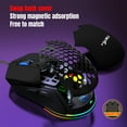 UHM Wired Gaming Mouse with Swap Honeycomb Shell, Adjustable 7200 DPI ...