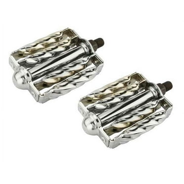 Double Square Round Twisted Pedals 1/2" Chrome. Bike pedals, bicycle ...