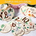 16 Pieces Wooden Baby Monthly Milestone Cards Monthly Milestone Marker ...