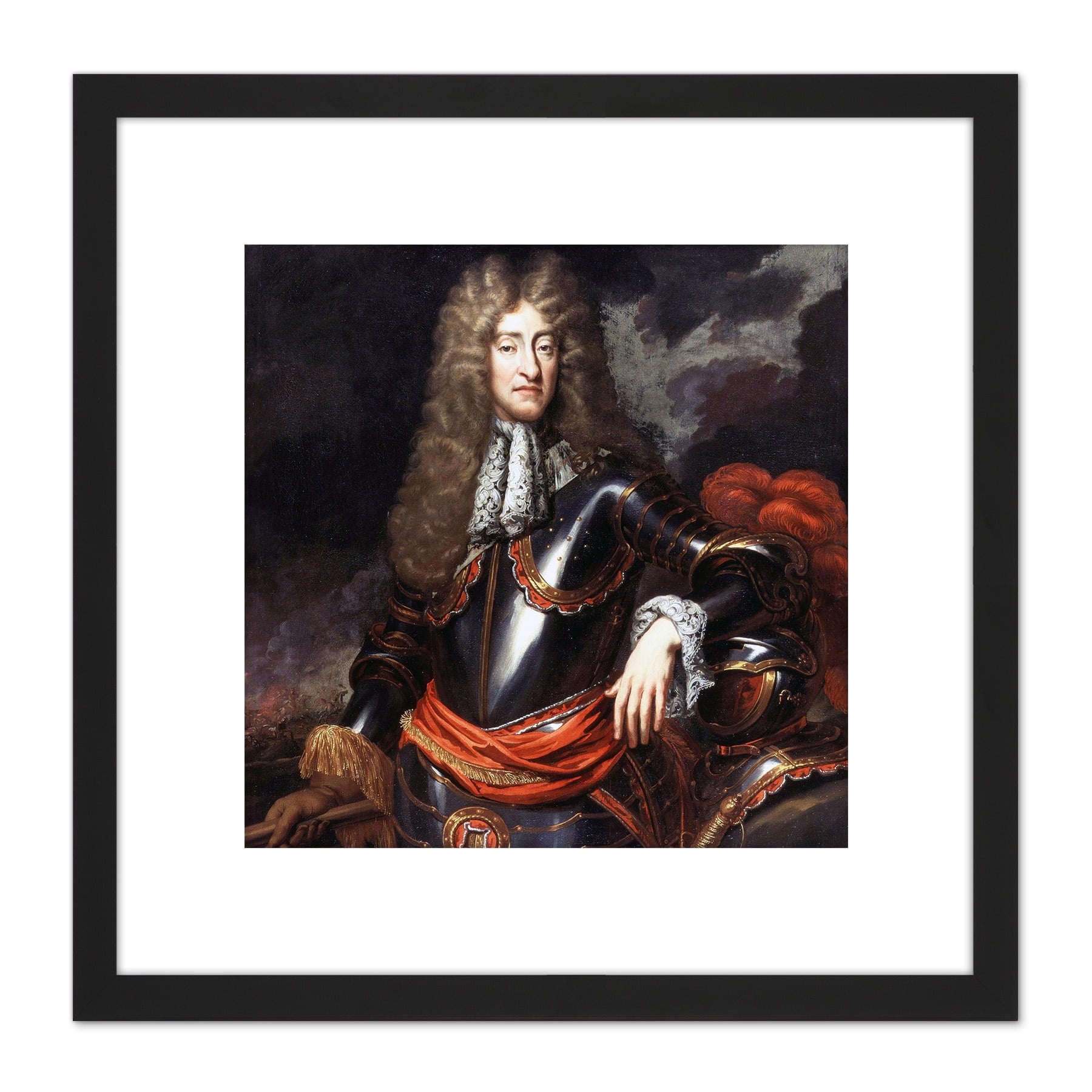 Anonymous Portrait King James II England Painting 8X8 Inch Square ...