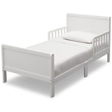 Delta Children Epic Wood Toddler Bed with Attached Guardrails, Bianca ...