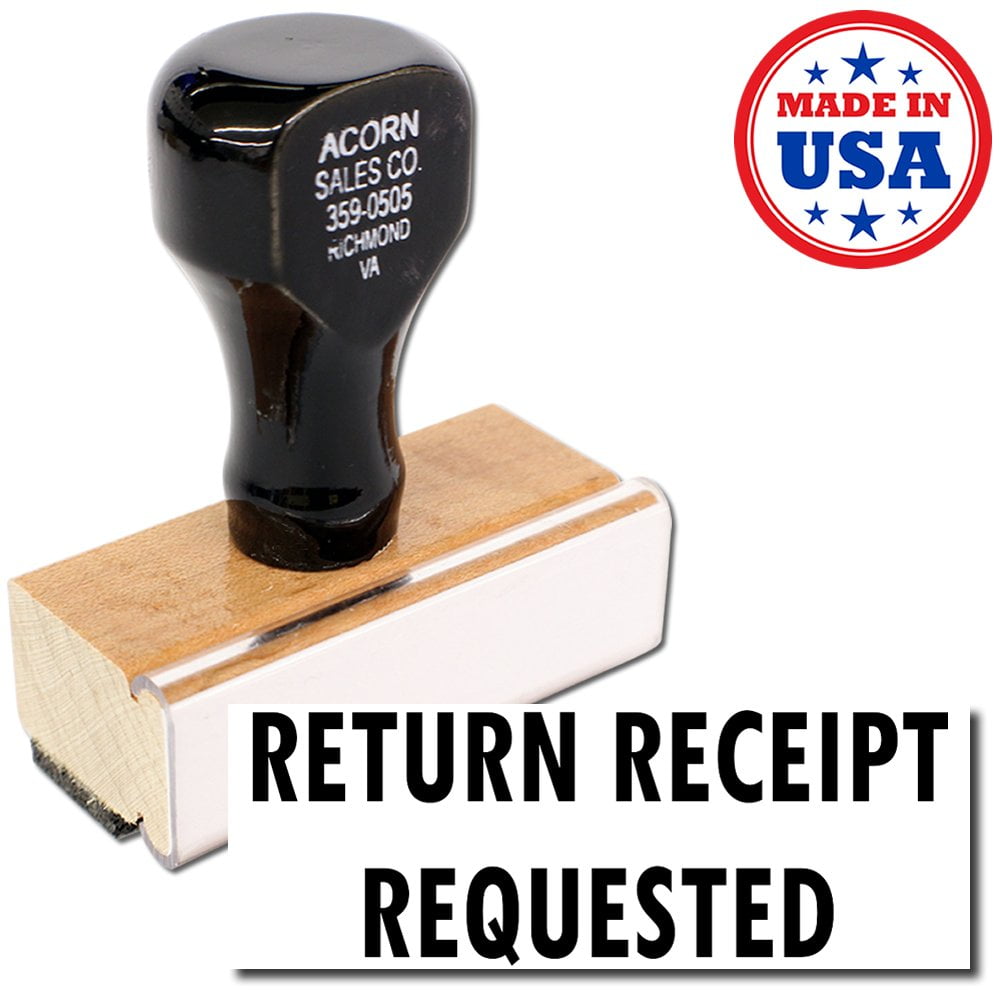 Return Receipt Requested Rubber Stamp - Walmart.com