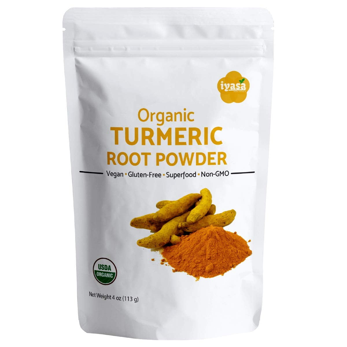 Organic Turmeric Root Powder, Curcumin, USDA Certified, Finely Ground ...