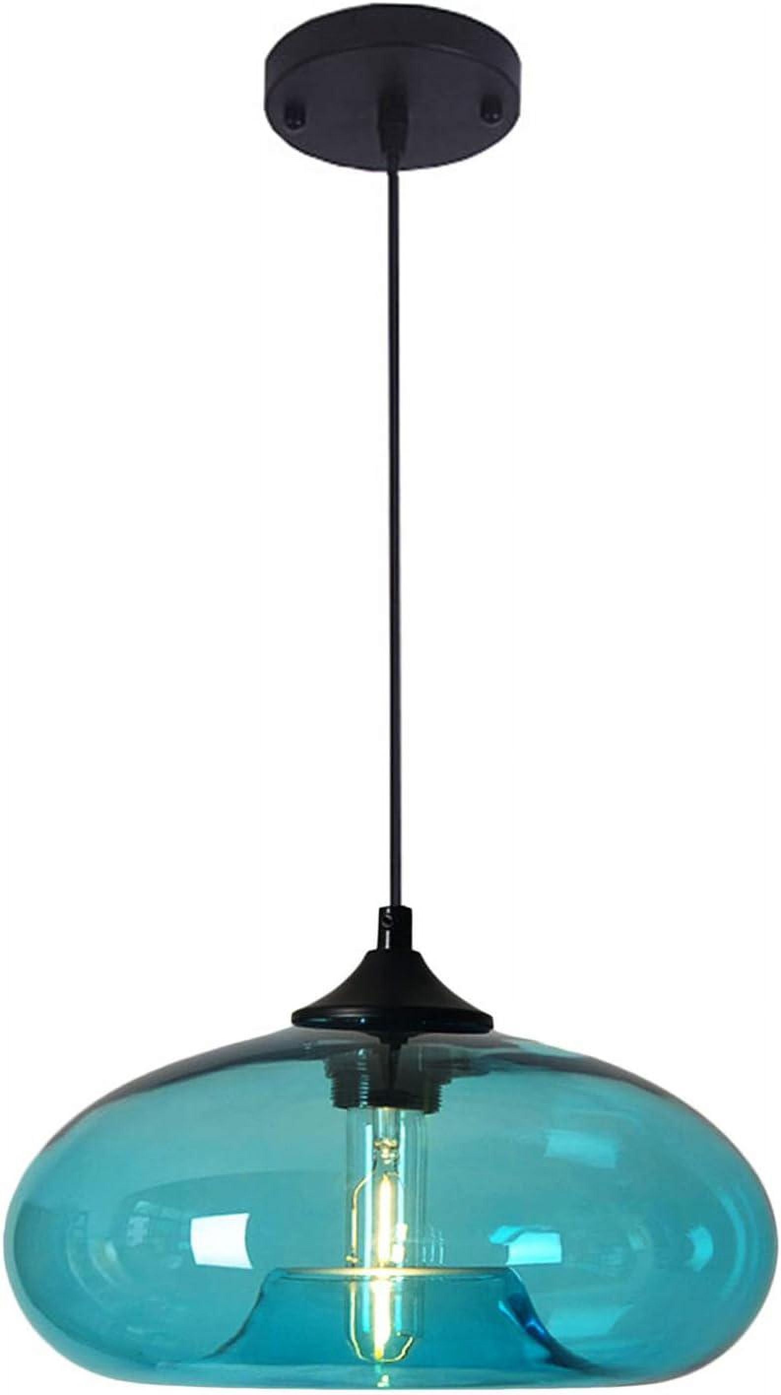 Industrial Vintage Round Colored Glass Pendant Light,E27 Ceiling ...