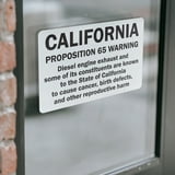 (2 Pack) California Proposition 65 Warning Decal - Diesel Exhaust OSHA ...