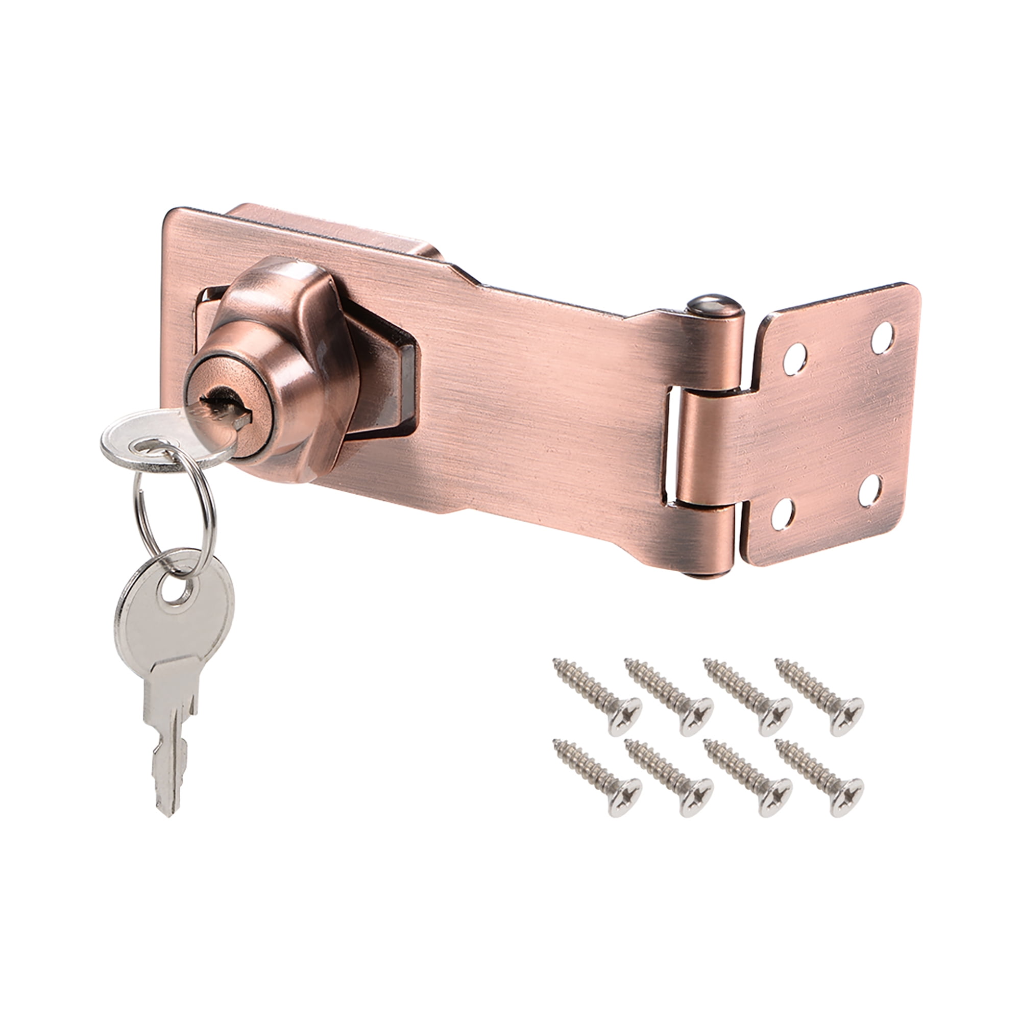 4 Inch Keyed Hasp Locks Zinc Alloy Twist Knob Keyed Locking Hasp w ...