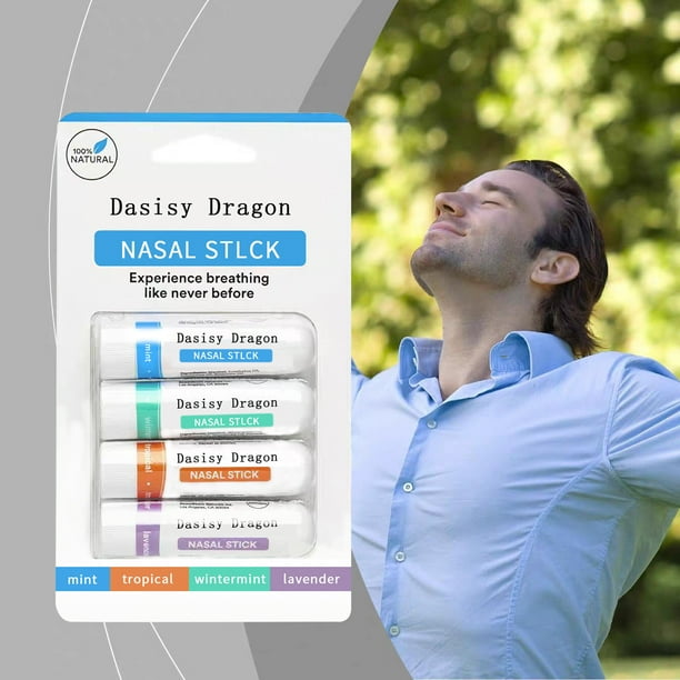 Essential Oil Nasal Sticks Inhalers for Daily Refreshment, Natural Mint ...