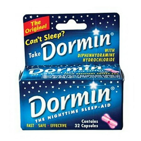 Dormin Night Time Sleep Aid Capsules, With Diphenhydramine ...