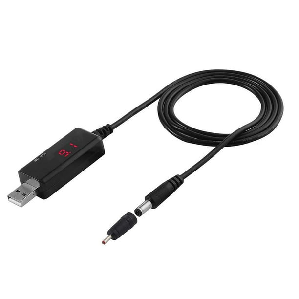 USB Boost 3.5x1.35mm DC 5V a 9V 12V Step Up Cable convertidor de voltaje + conector | Bodega ...