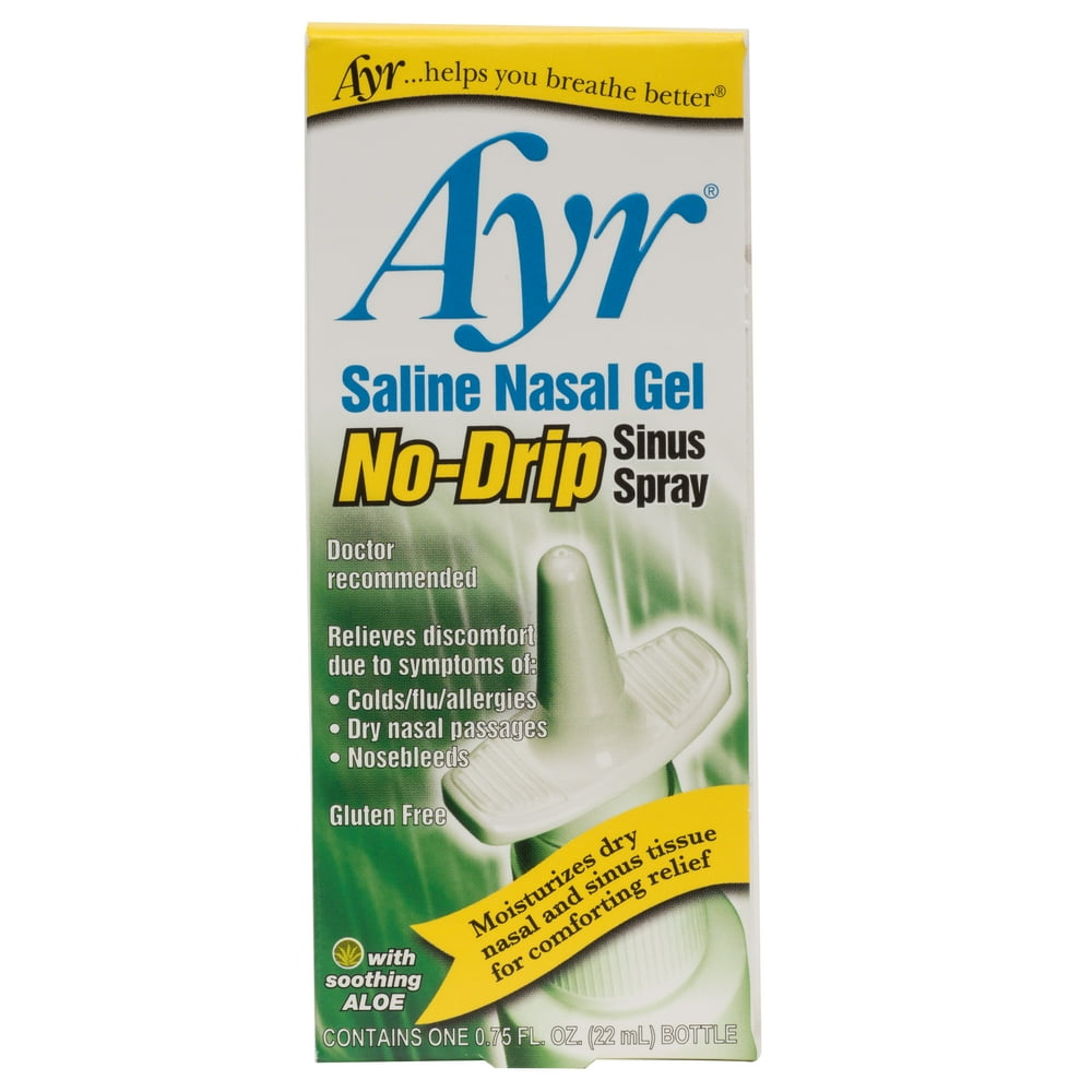 Ayr Saline Nasal Gel No-Drip Sinus Spray - Walmart.com - Walmart.com