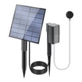 2.5W Solar Pond Aerator with Built-in Battery Backup, 1 Air Stones ...