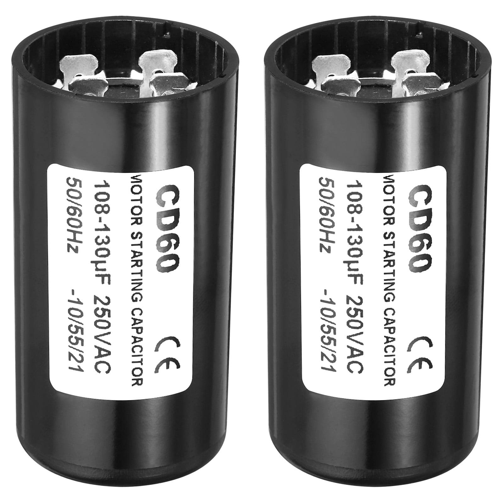 Uxcell 108-130uF/Mfd 250VAC 50/60Hz Motor Start Capacitor CD60 Run ...